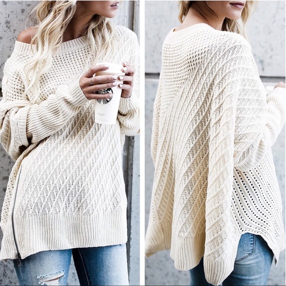 Sweaters | Hpnwt Oversized Batwing Pullover Sweater | Poshmark